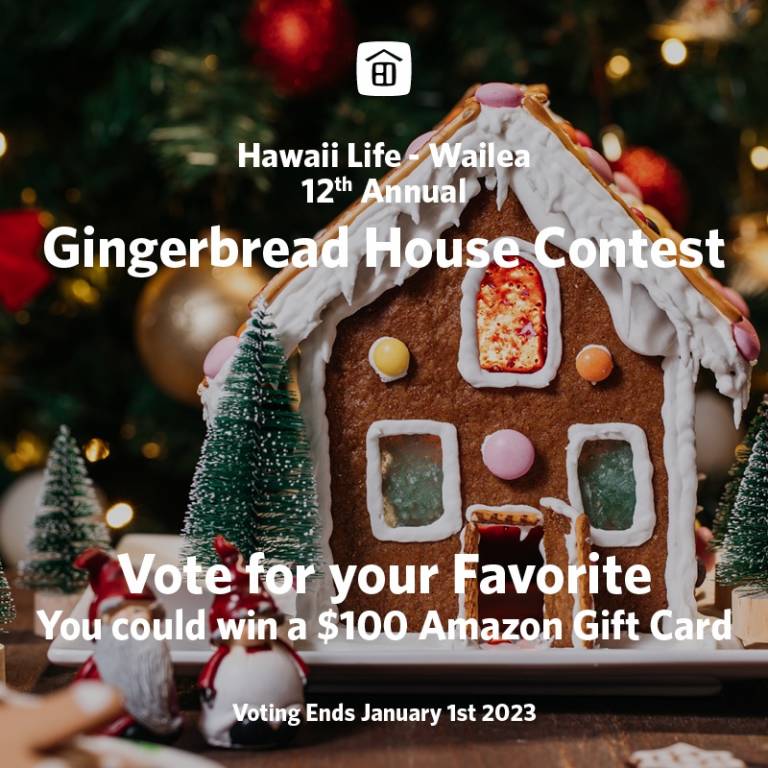 Gingerbread House Contest With Hawaii Life Wailea - Vote for a Chance ...